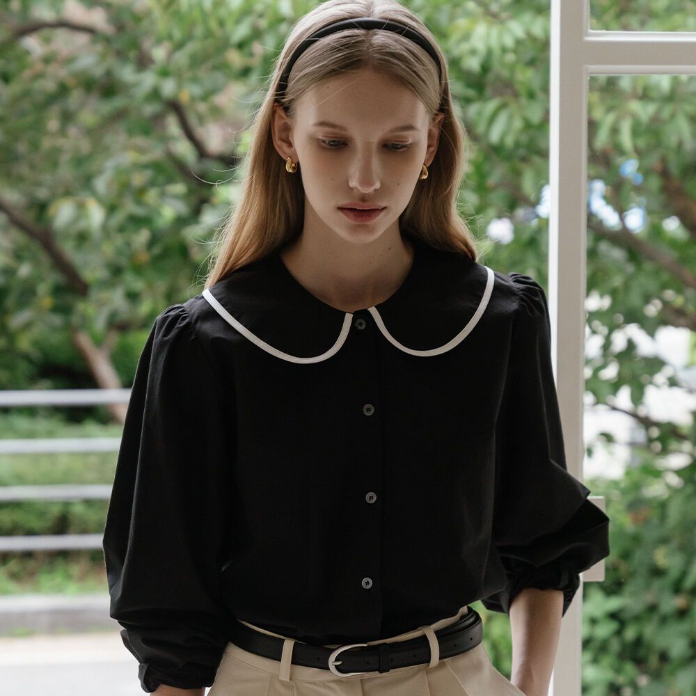 Round collar blouse_Black - 감도 깊은 취향 셀렉트샵 29CM