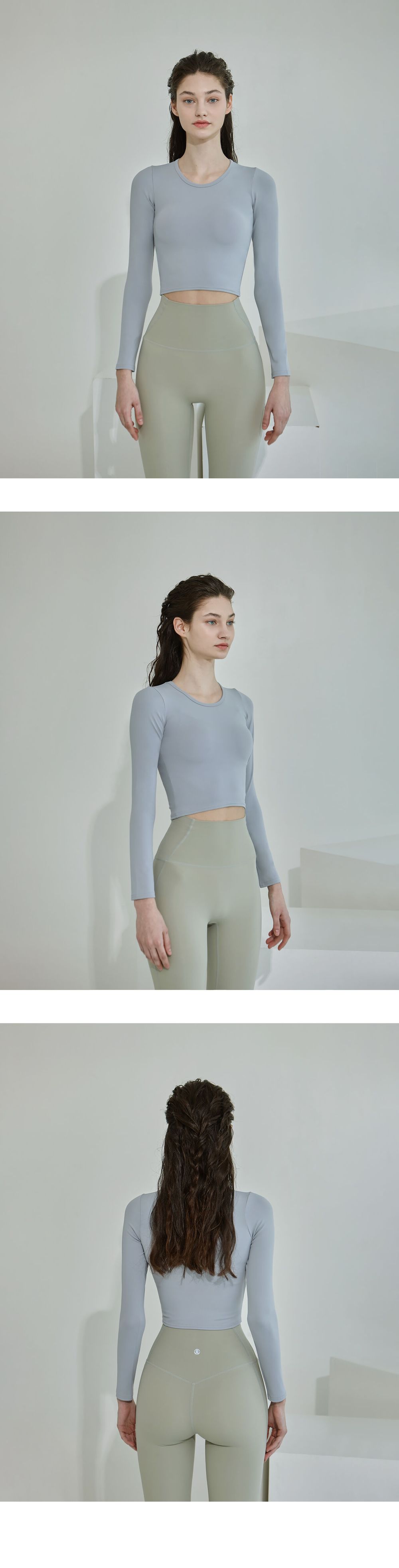 여성 요가복 DEVI-T0080-페일민트 필라테스 브리지 홀 크롭티 - 감도 깊은 취향 셀렉트샵 29CM