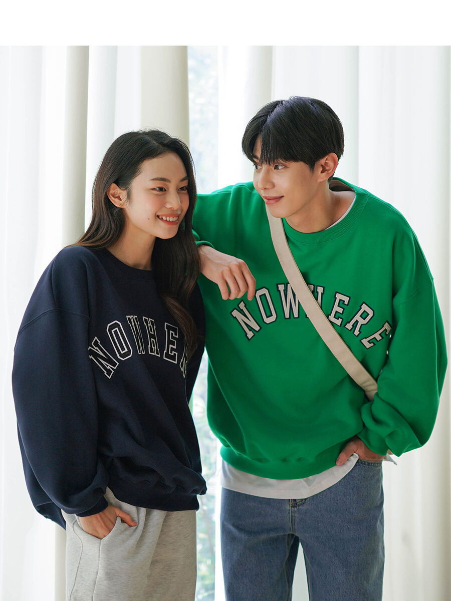 노웨어 드롭 기모 스웨트셔츠 5종 블랙 OYMT2433 - 감도 깊은 취향 셀렉트샵 29CM