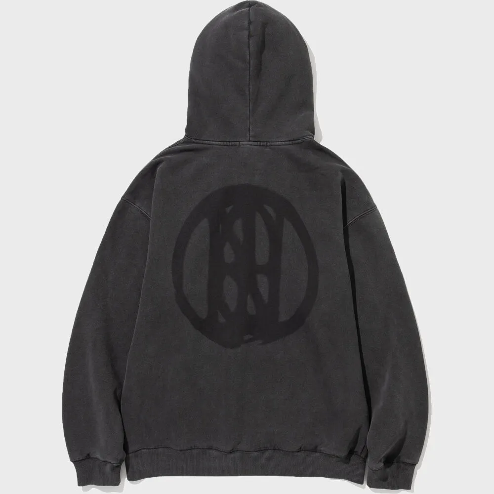 Pigment Wet Logo Pullover Hood - Dark Grey - 감도 깊은 취향 셀렉트샵 29CM
