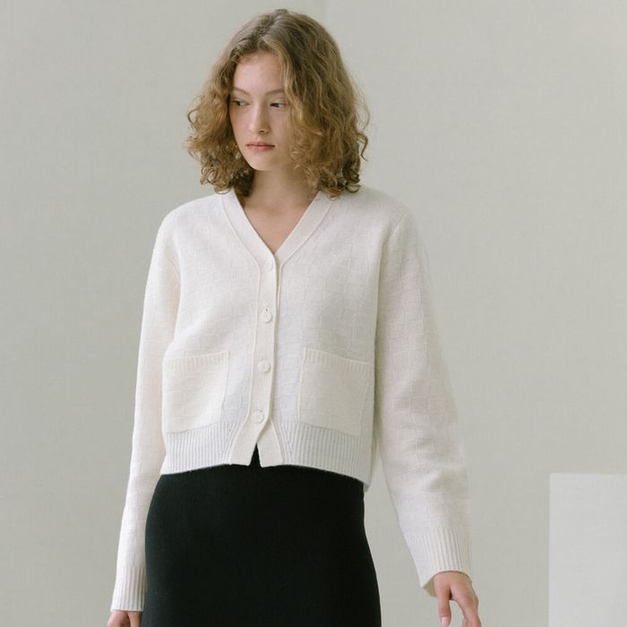 CASH BLENDED PLAID CARDIGAN - IVORY - 감도 깊은 취향 셀렉트샵 29CM