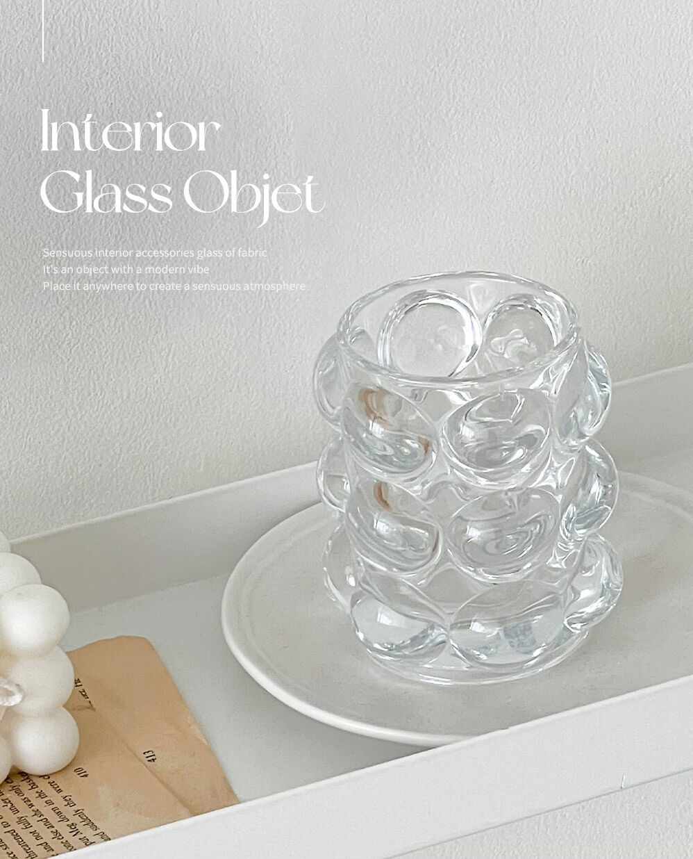 bookaz 글라스 인테리어 오브제 다용도 꽂이 연필 펜 크리스탈 브러시통 - 감도 깊은 취향 셀렉트샵 29CM