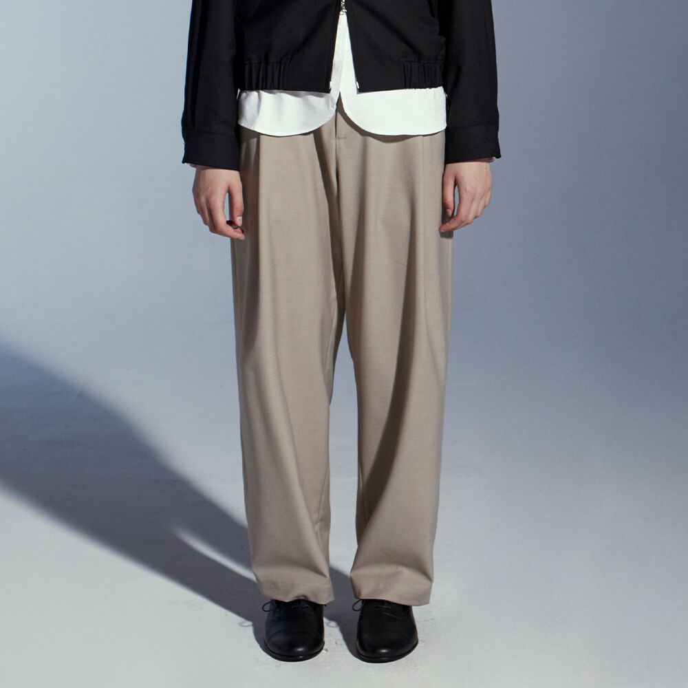 one tuck wool slacks(womens) beige - 감도 깊은 취향 셀렉트샵 29CM