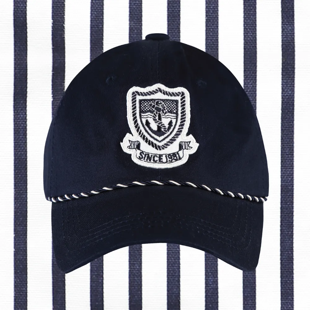 NAVY CAP Wappen Patch & Stripe Rope Strap Navy blue -1906 - 감도 깊은 취향 ...