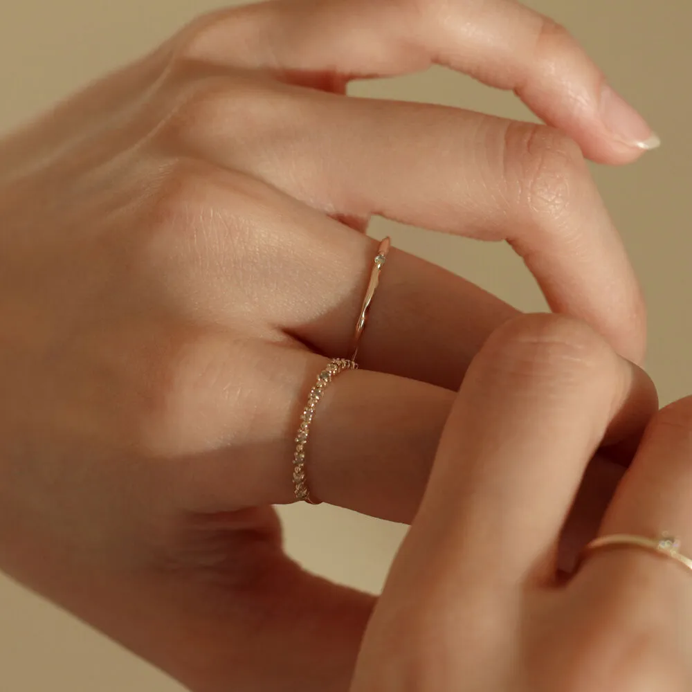 [14K][다이아몬드] 14K gold cognac diamond beve ring - 감도 깊은 취향 셀렉트샵 29CM