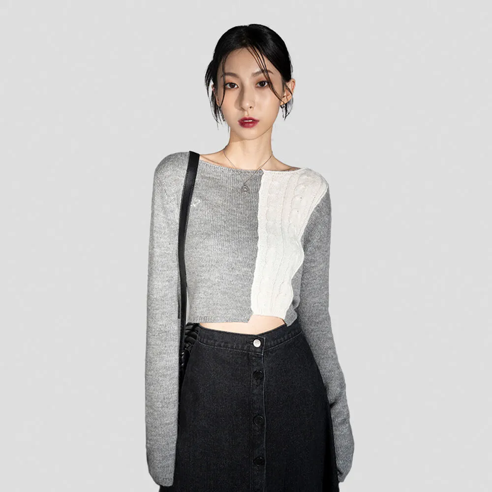 Half Patchwork Knitwear - 5COL - 감도 깊은 취향 셀렉트샵 29CM