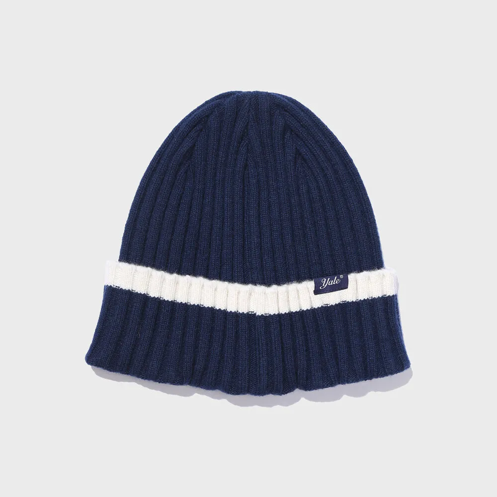 YALE X ROOTFINDER WOOL KNIT COLLEGE BEANIE BLUE - 감도 깊은 취향 셀렉트샵 29CM