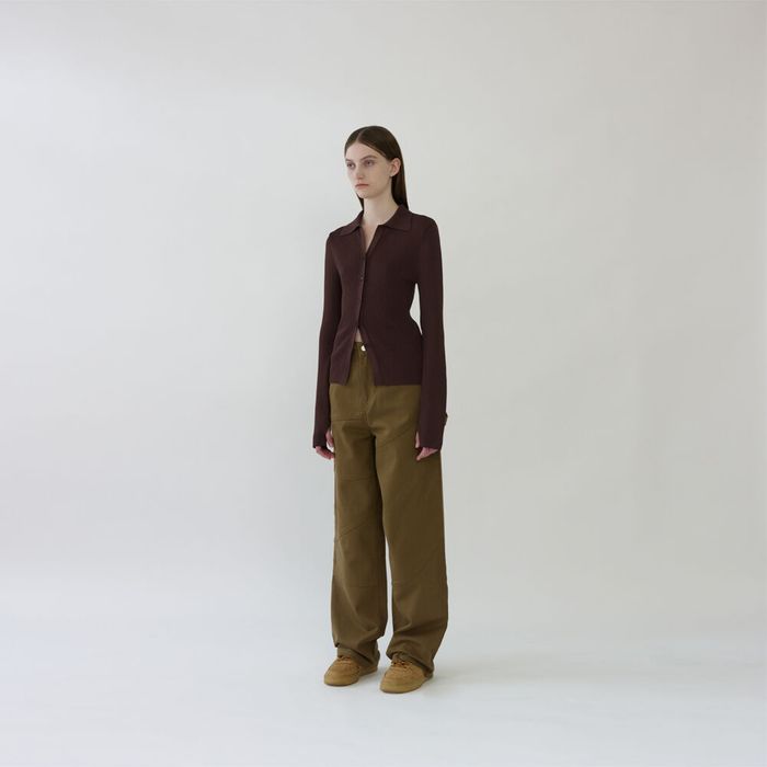OPEN COLLAR CARDIGAN - BROWN - 감도 깊은 취향 셀렉트샵 29CM