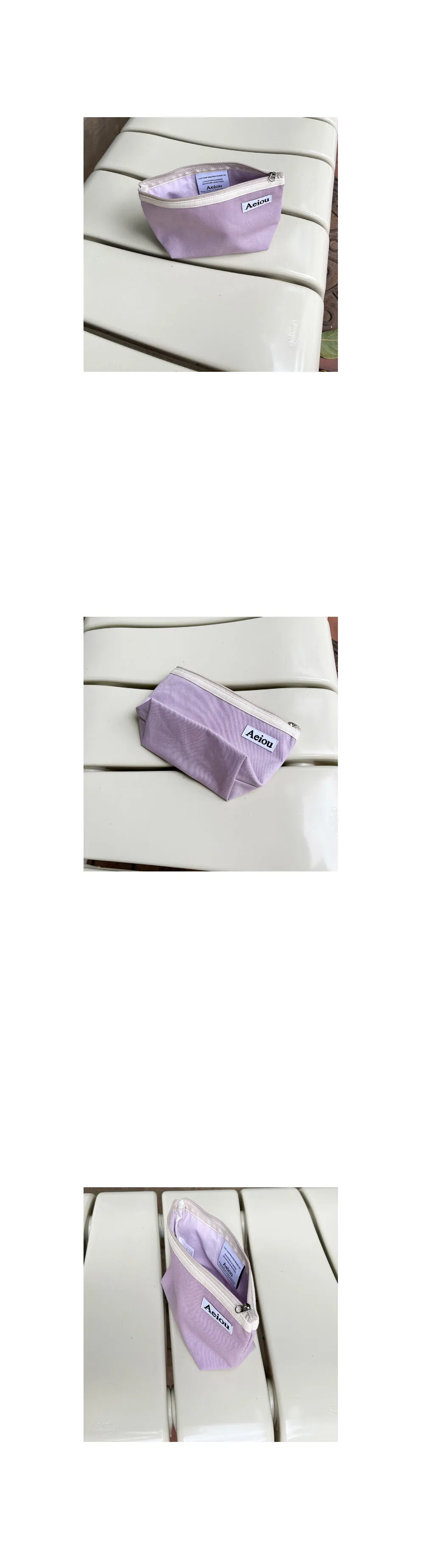 Aeiou Basic Pouch (L size) Red Bean Cream - 감도 깊은 취향 셀렉트샵 29CM