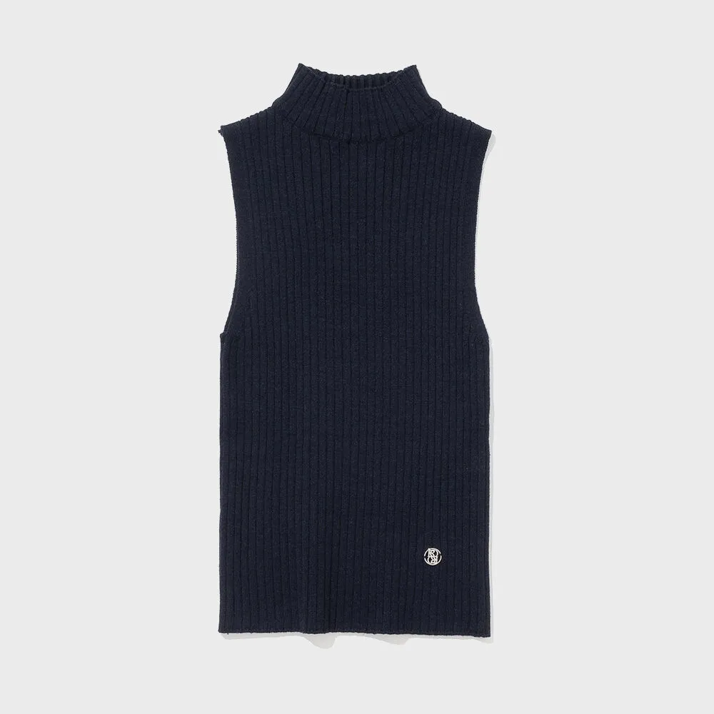 Ribbed Half Neck Sleeveless Knit Top [NAVY] - 감도 깊은 취향 셀렉트샵 29CM