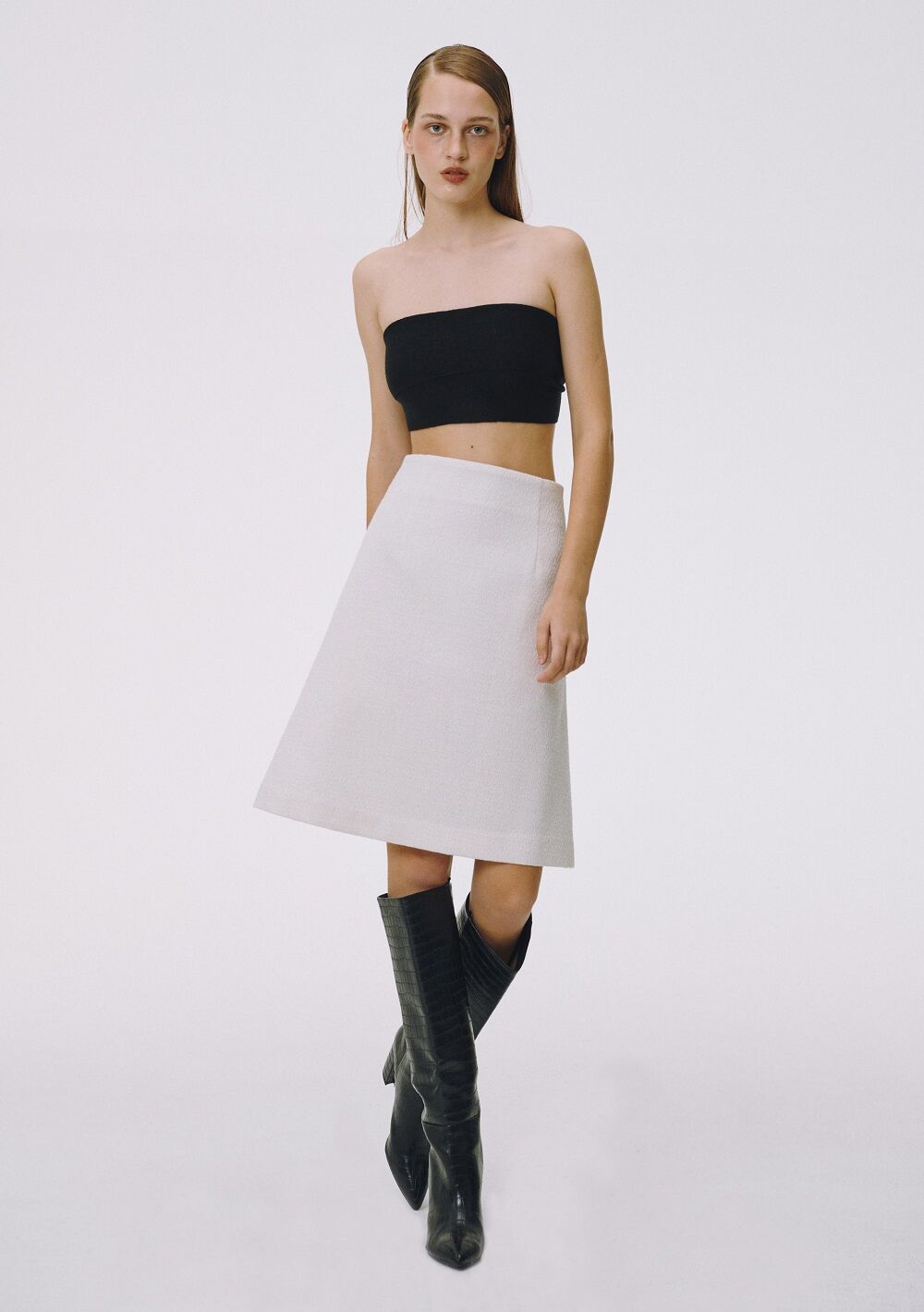 TWEED A LINE SKIRT (WHITE) - 감도 깊은 취향 셀렉트샵 29CM
