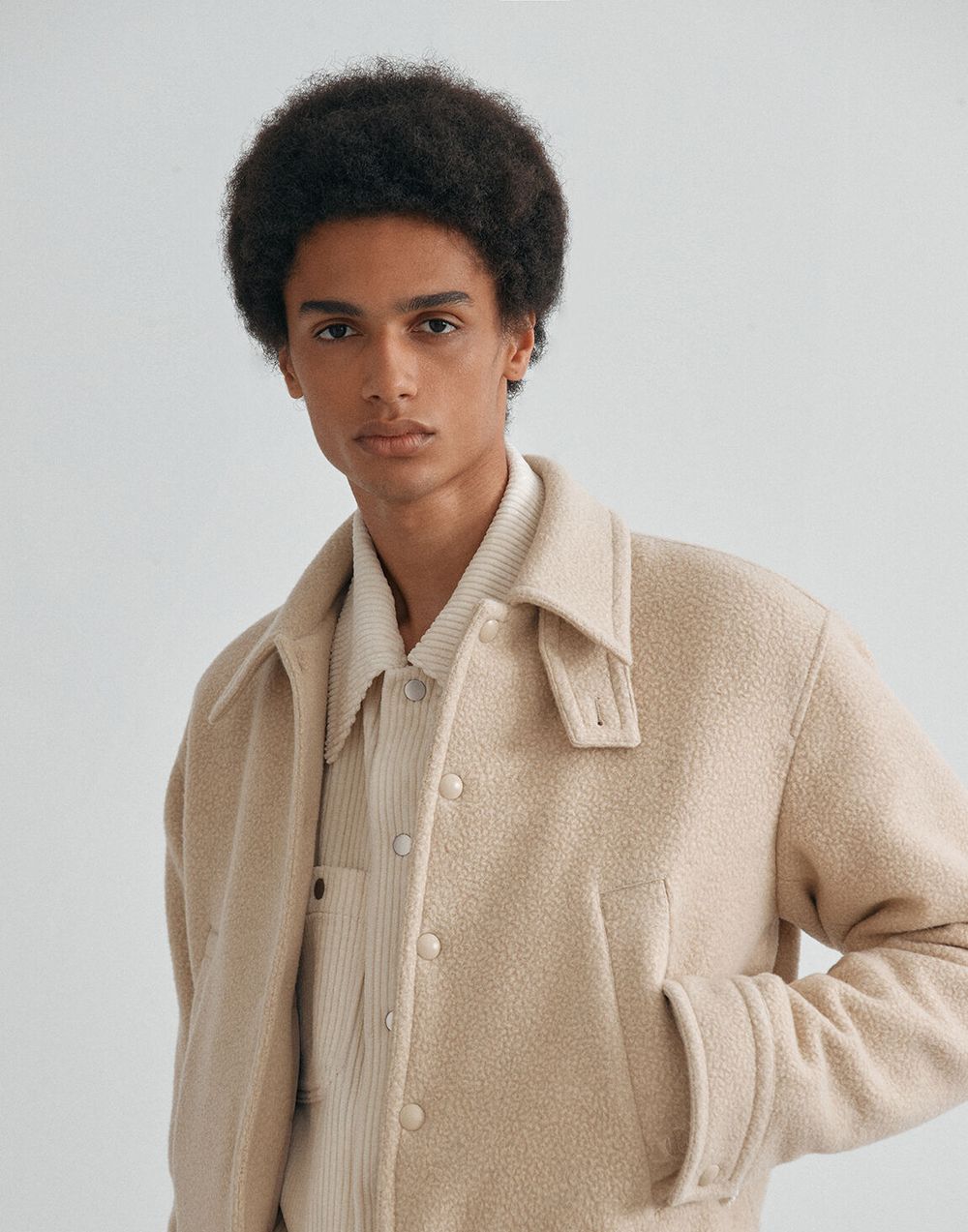 HET SQUARE BOMBER JACKET BEIGE - 감도 깊은 취향 셀렉트샵 29CM