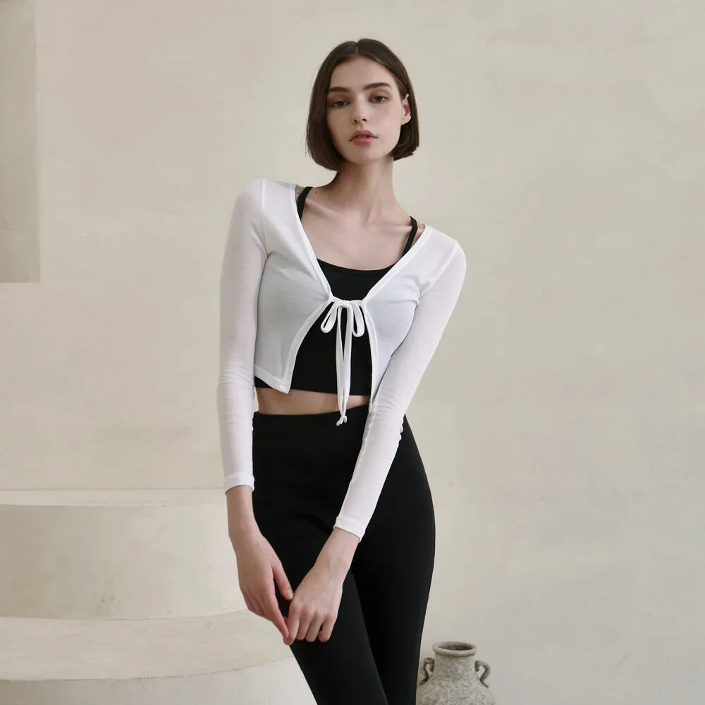 리본 크롭 가디건 DEVI-T0063-화이트 - 감도 깊은 취향 셀렉트샵 29CM