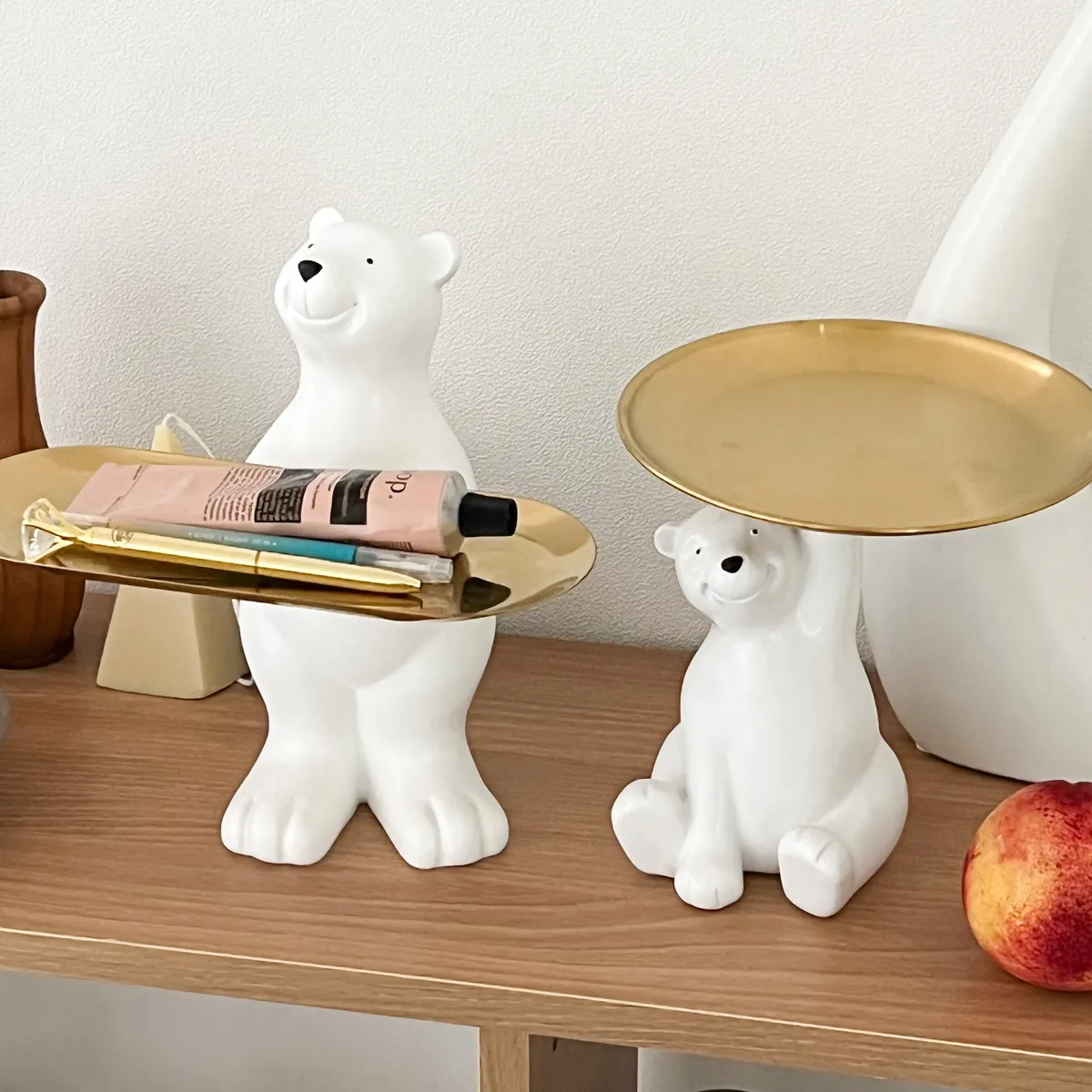 bookaz 북극곰 트레이 2type - 현관 차키 골드 폴라곰 다용도 악세사리 보관함 - 감도 깊은 취향 셀렉트샵 29CM