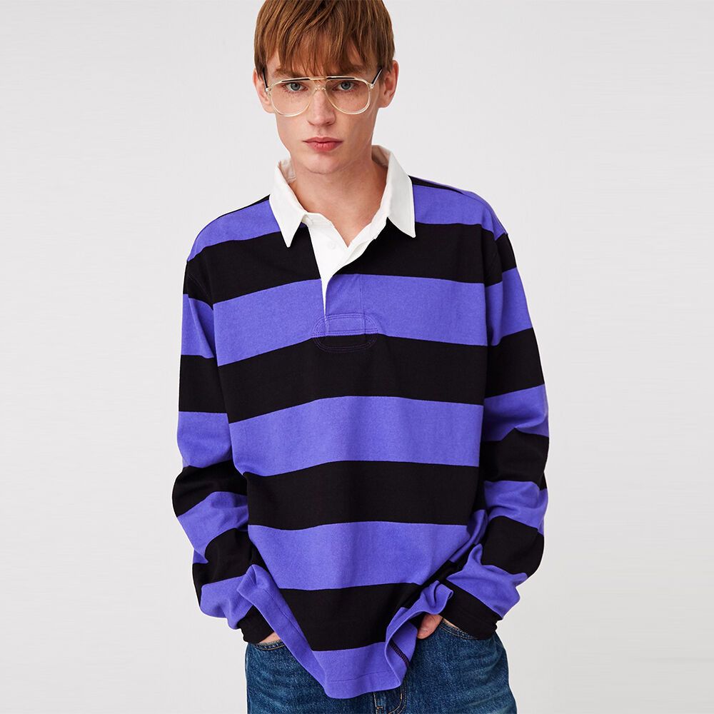 UNISEX, Stripe Rugby Shirt / Purple Stripe - 감도 깊은 취향 셀렉트샵 29CM