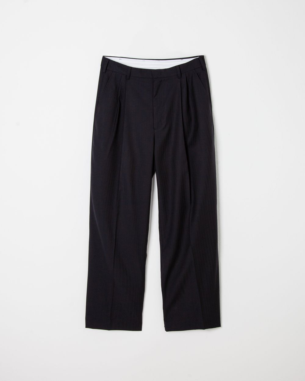 LOWER TAB WIDE TROUSER BLACK - 감도 깊은 취향 셀렉트샵 29CM