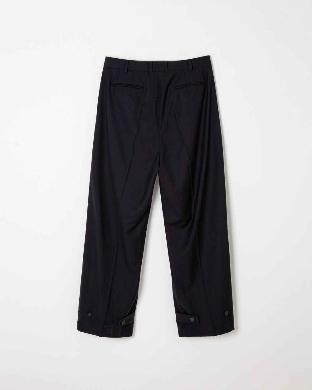 LOWER TAB WIDE TROUSER BLACK - 감도 깊은 취향 셀렉트샵 29CM