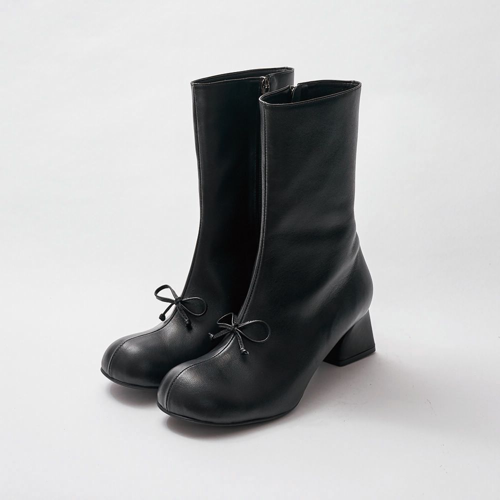 lovery middle daily boots BLACK 러블리리본 미들 블랙부츠 데일리슈즈 - 감도 깊은 취향 셀렉트샵 29CM