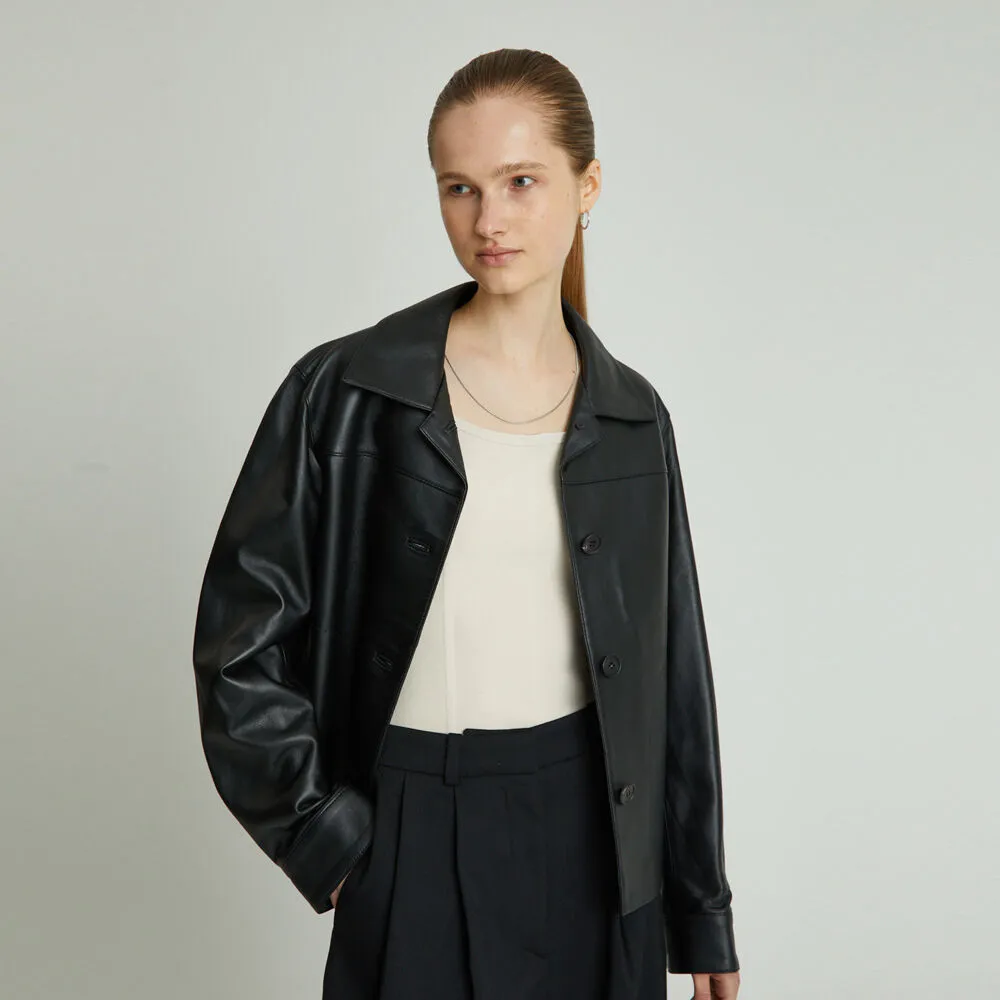 [ESSENTIAL] Bari Crop Leather Jacket - 감도 깊은 취향 셀렉트샵 29CM