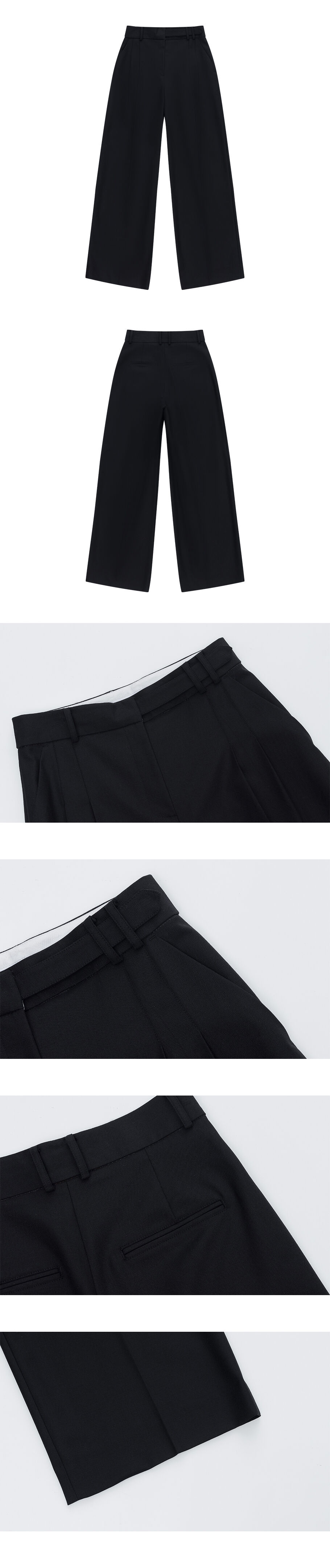 Two Pintuck Slacks / Black - 감도 깊은 취향 셀렉트샵 29CM