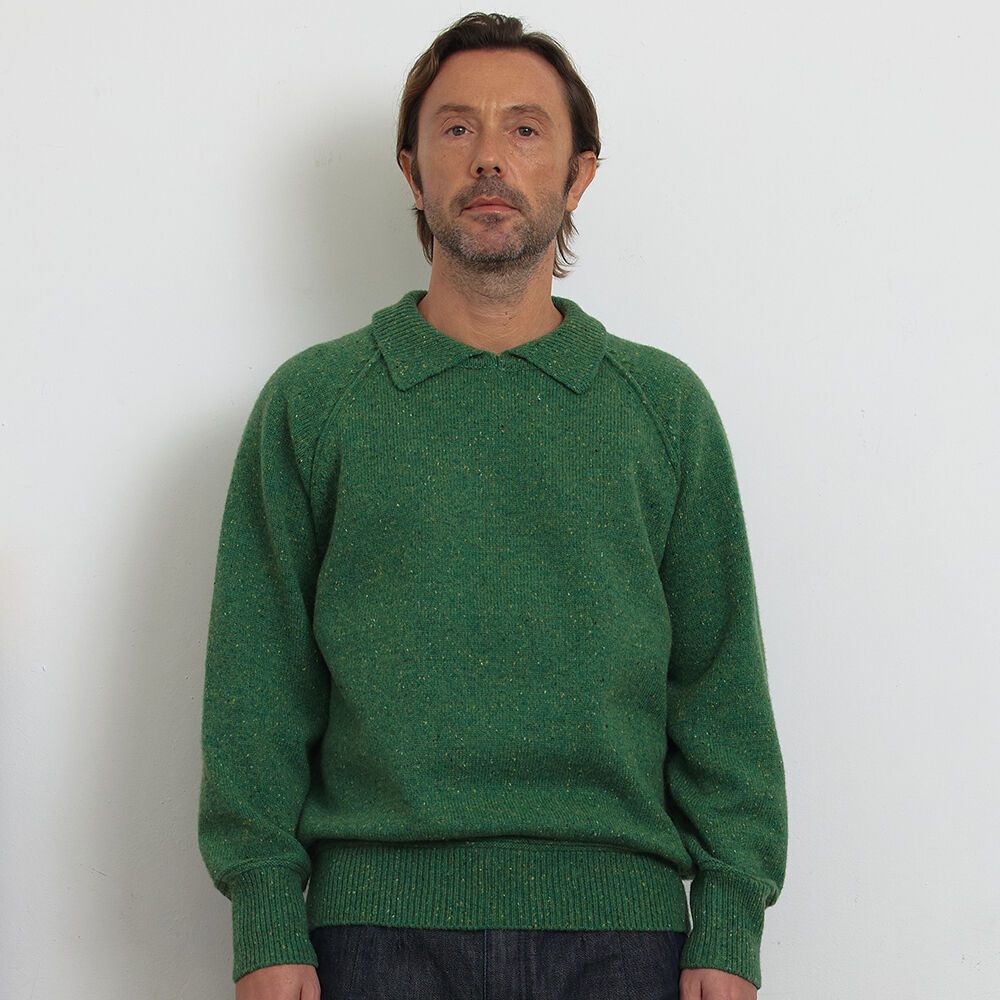 [Men] Nef Round Collar Sweater (Green) - 감도 깊은 취향 셀렉트샵 29CM