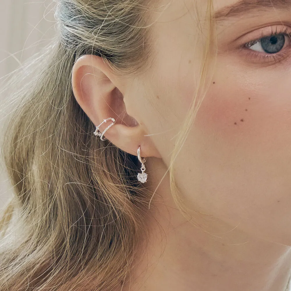 [silver925][에스파 윈터 착용] shining heart earring - 감도 깊은 취향 셀렉트샵 29CM