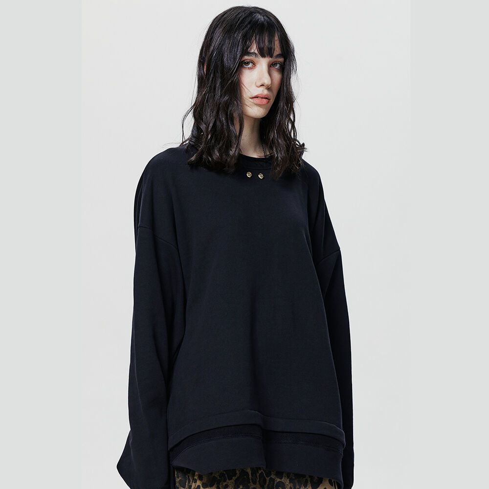 Double layered sweat top Black - 감도 깊은 취향 셀렉트샵 29CM