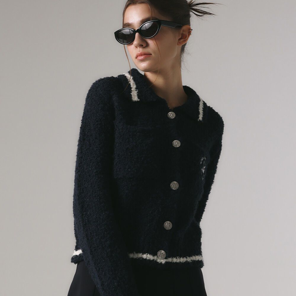 BUTTON POCKET KNIT JACKET NAVY - 감도 깊은 취향 셀렉트샵 29CM