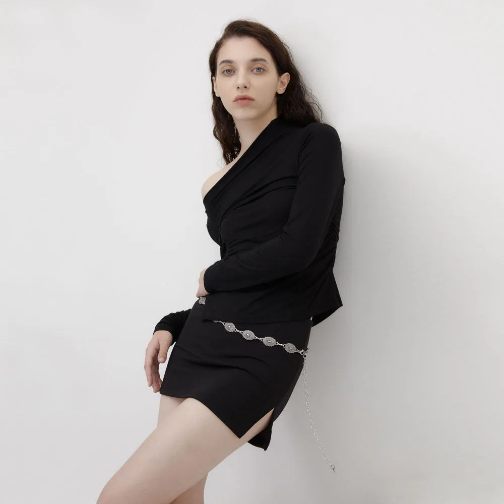 Draped top - Black - 감도 깊은 취향 셀렉트샵 29CM