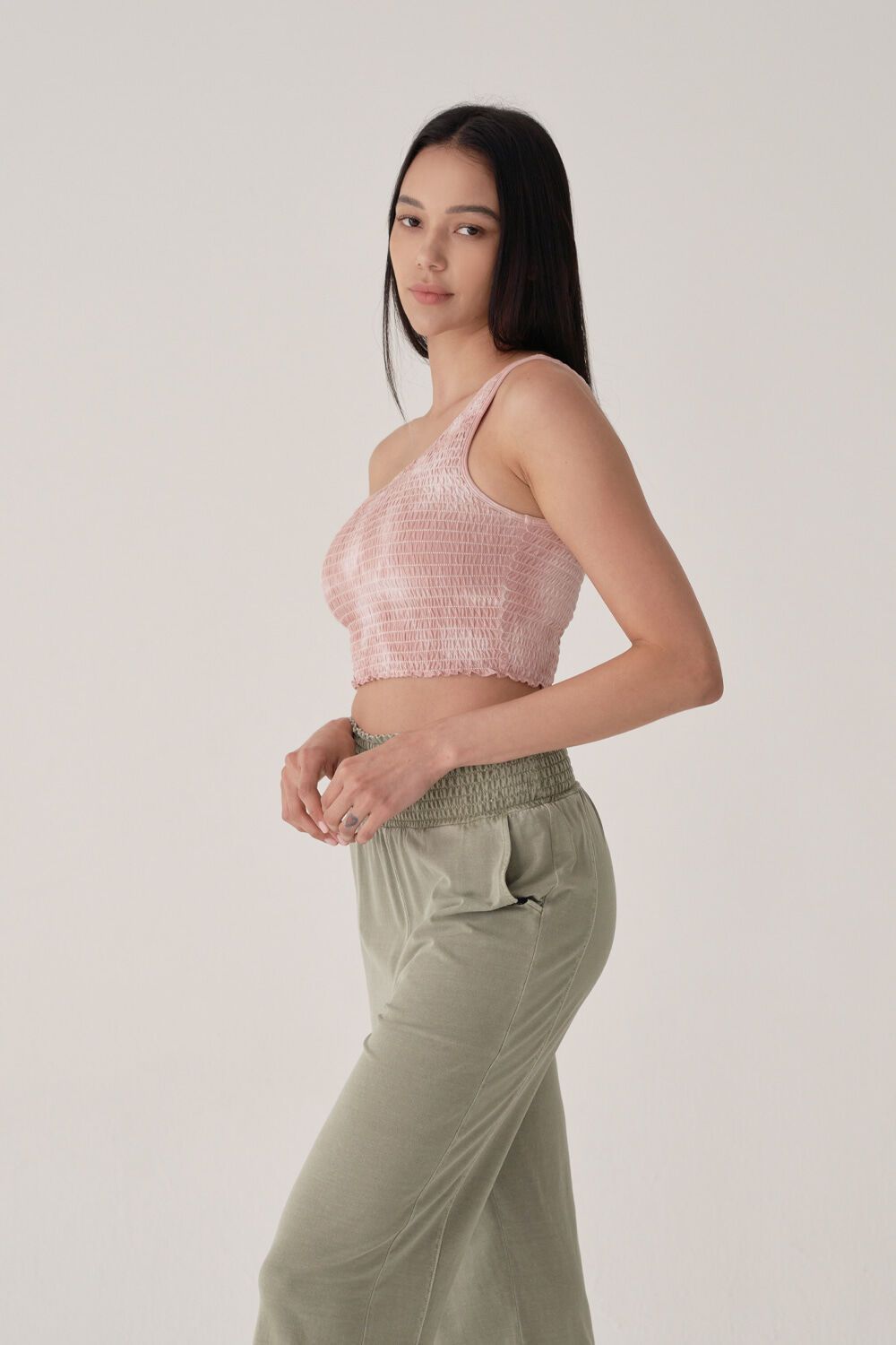 OZTS1064 스모킹 원숄더 브라탑 - 더스티 로즈 - 감도 깊은 취향 셀렉트샵 29CM