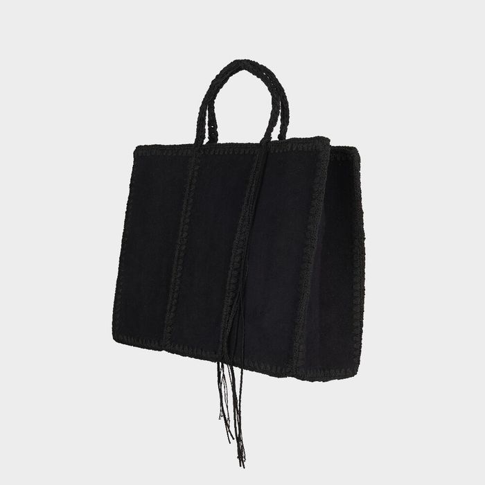 SUEDE PATCHWORK TOTE BAG IN BLACK - 감도 깊은 취향 셀렉트샵 29CM