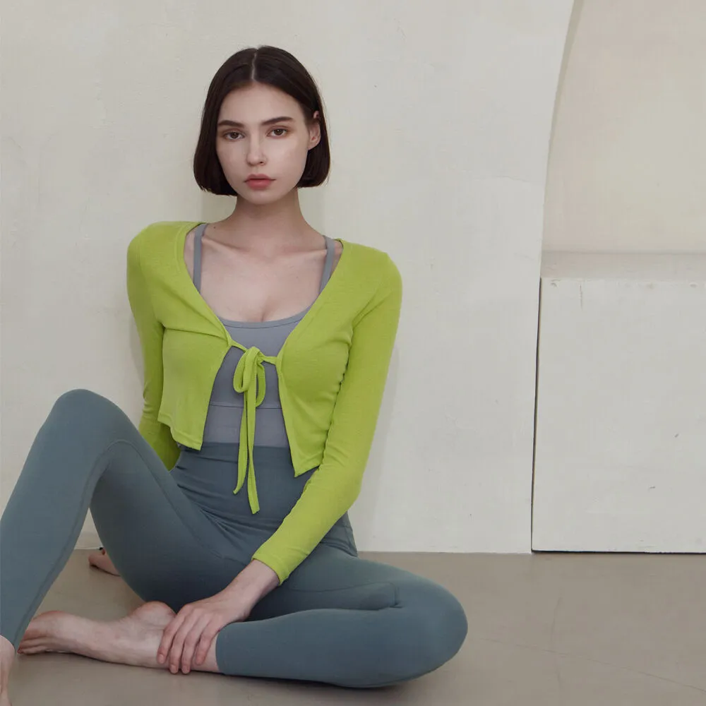 리본 크롭 가디건 DEVI-T0063-올리브 - 감도 깊은 취향 셀렉트샵 29CM