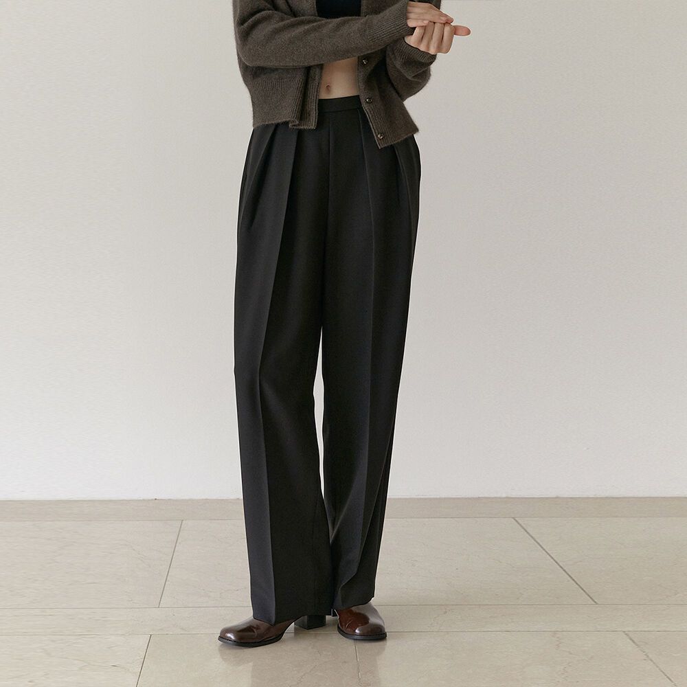 MANNON classic high rise two tuck slacks_Black - 감도 깊은 취향 셀렉트샵 29CM