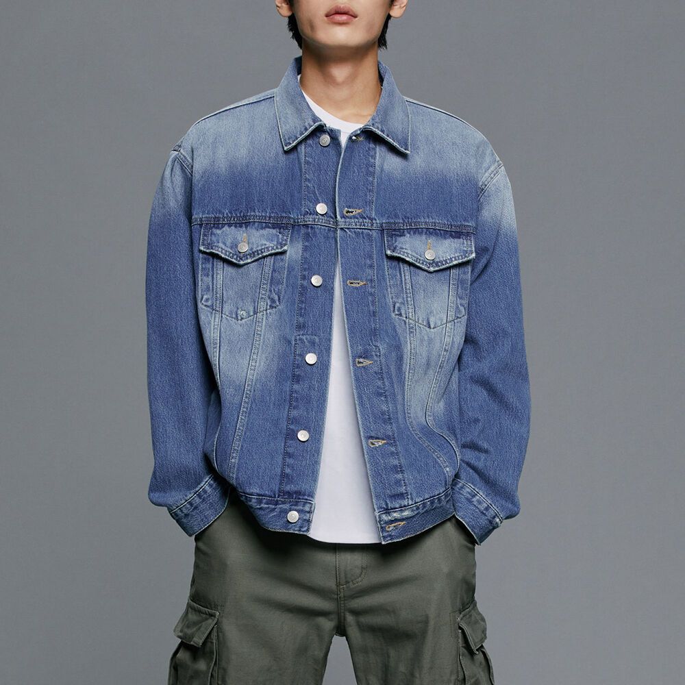 5002 MAX DENIM TRUCKER JACKET [MIDDLE BLUE] - 감도 깊은 취향 셀렉트샵 29CM