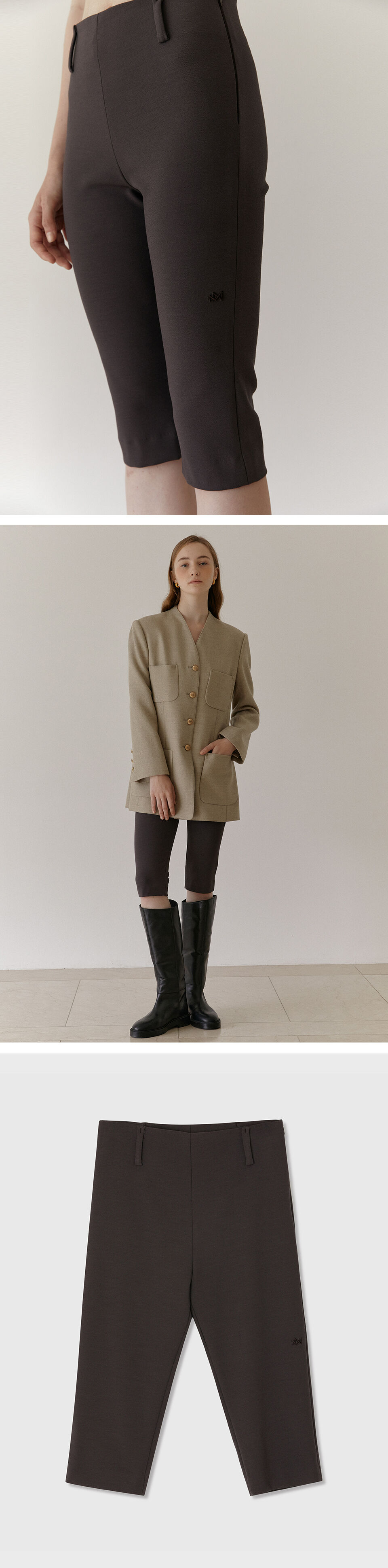 JOY stretched half biker pants_Brown - 감도 깊은 취향 셀렉트샵 29CM