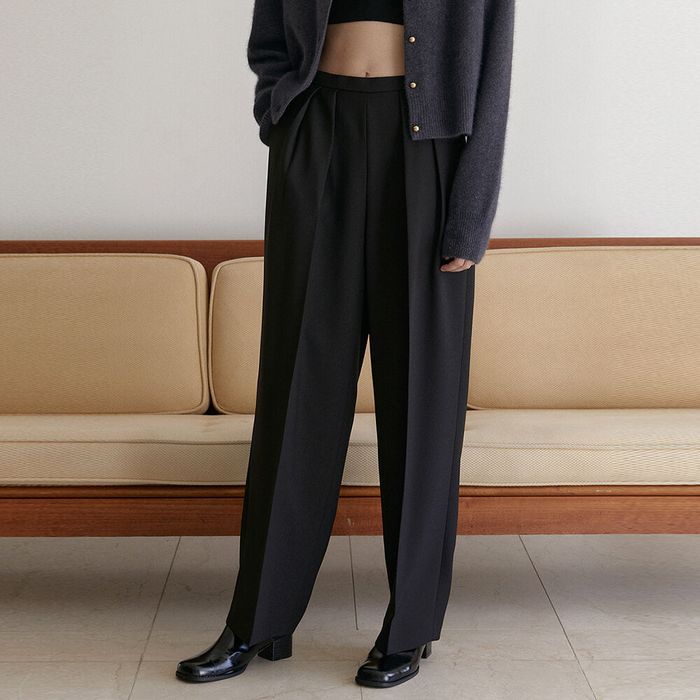 MANNON classic high rise two tuck slacks_Black - 감도 깊은 취향 셀렉트샵 29CM