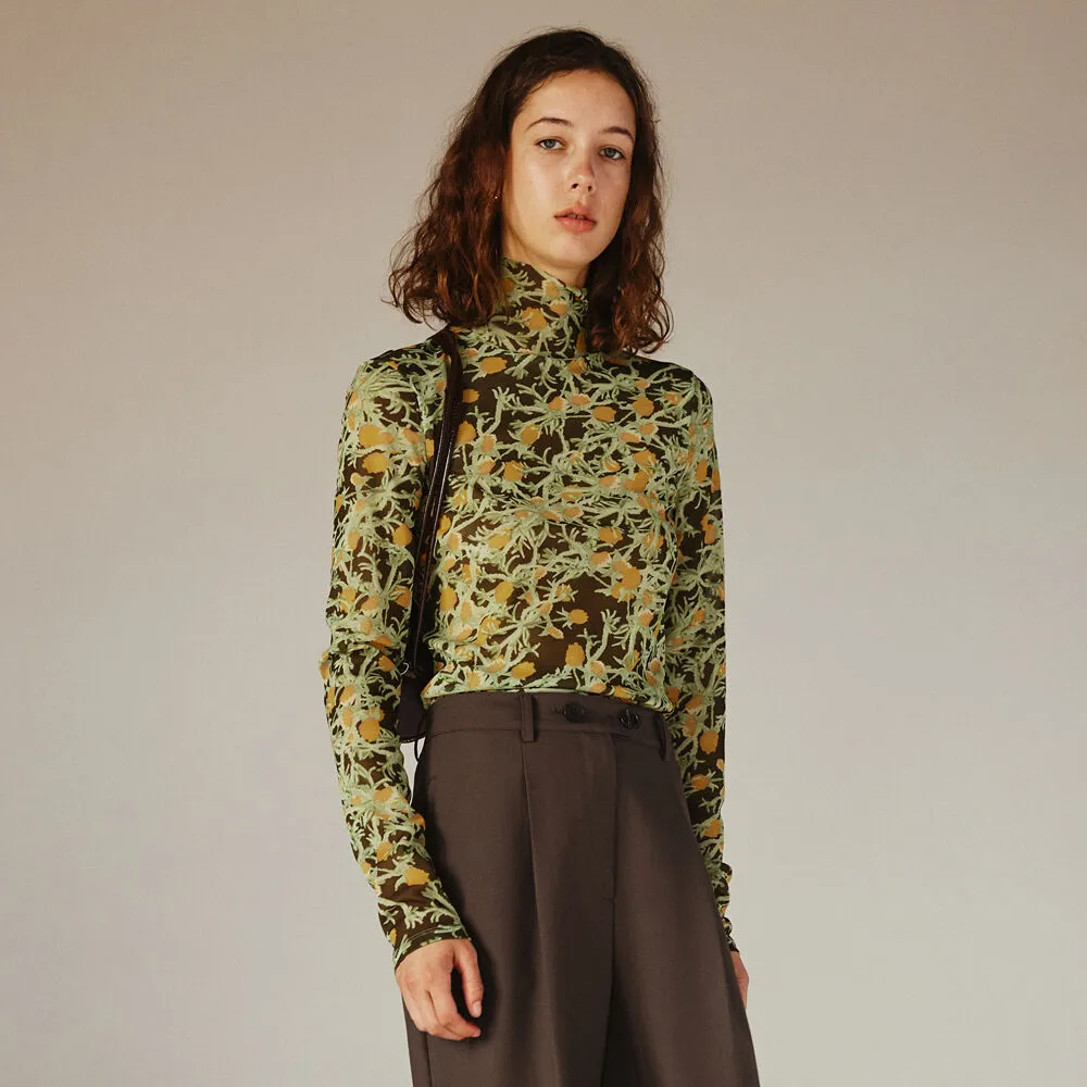 Floral Pattern Mesh Top_Brown - 감도 깊은 취향 셀렉트샵 29CM