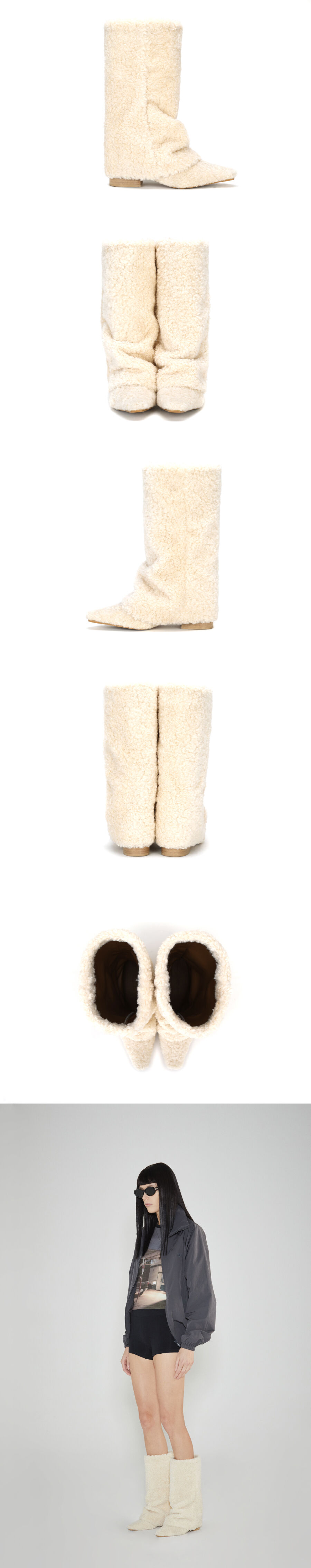 [선미 착용] Shearling Wrinkle Boots (Long) - 감도 깊은 취향 셀렉트샵 29CM