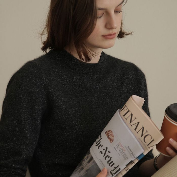 Jane Raccoon Glittering Knit_Charcoal - 감도 깊은 취향 셀렉트샵 29CM