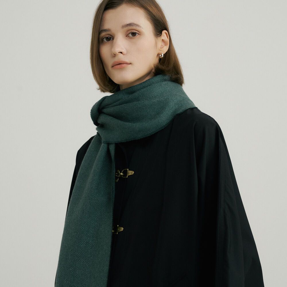 Royal Baby Alpaca Muffler - Herringbone Green - 감도 깊은 취향 셀렉트샵 29CM