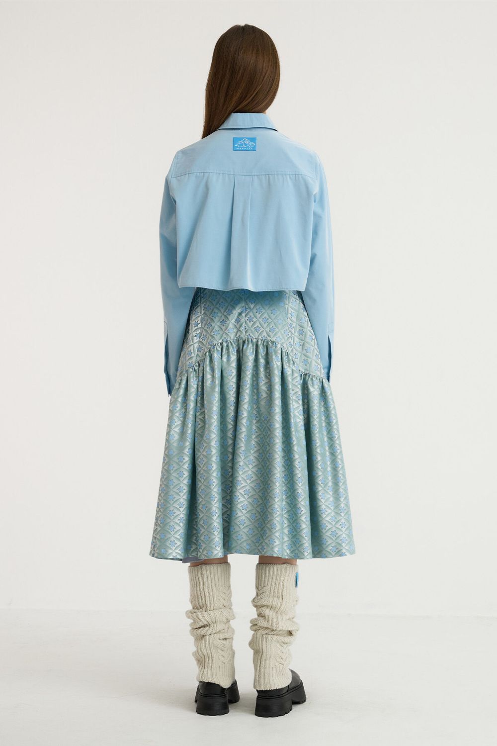 Cropped Ribbon Shirts_Blue - 감도 깊은 취향 셀렉트샵 29CM