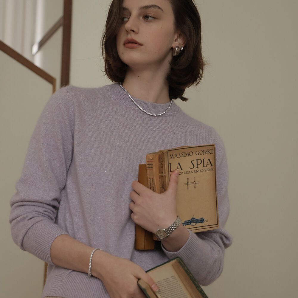 Jane Raccoon Glittering Knit_Lavender - 감도 깊은 취향 셀렉트샵 29CM