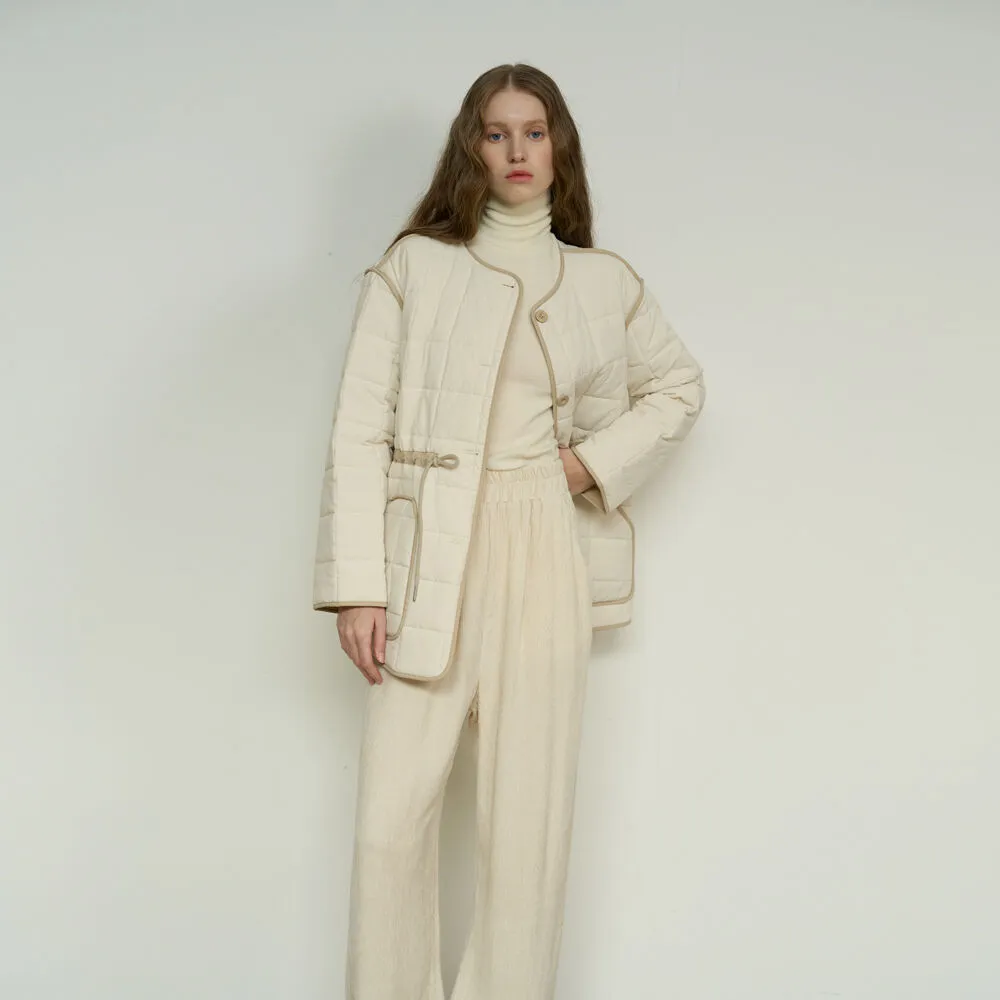 REVERSIBLE PADDING JACKET_IVORY+BEIGE - 감도 깊은 취향 셀렉트샵 29CM