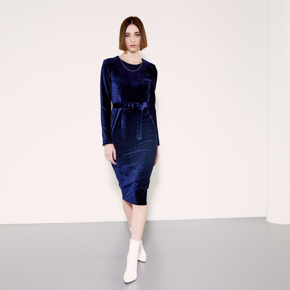 Andre Long Pencil Dress [Navy] - 감도 깊은 취향 셀렉트샵 29CM