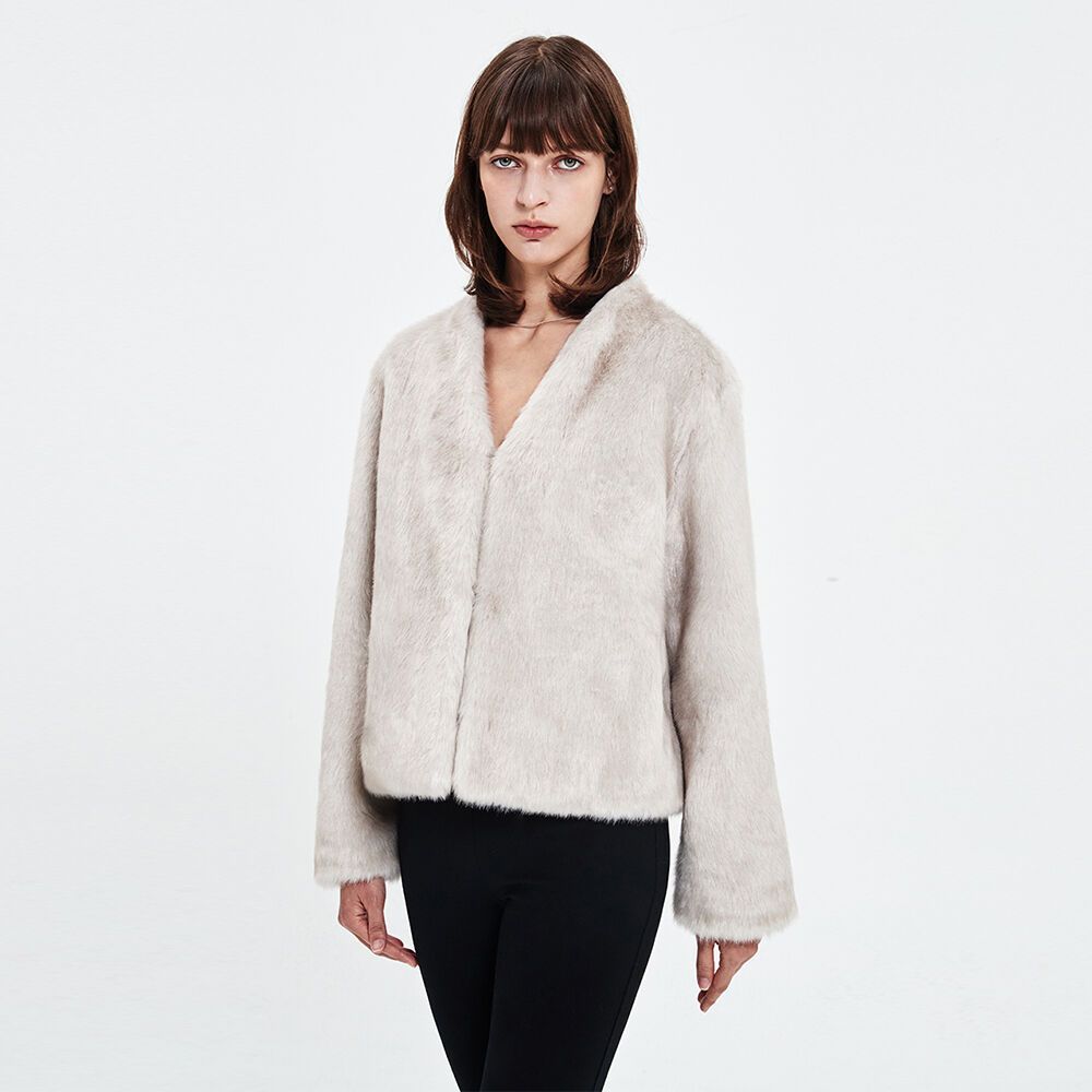 DARIA FUR JACKET SILVER BEIGE - 감도 깊은 취향 셀렉트샵 29CM