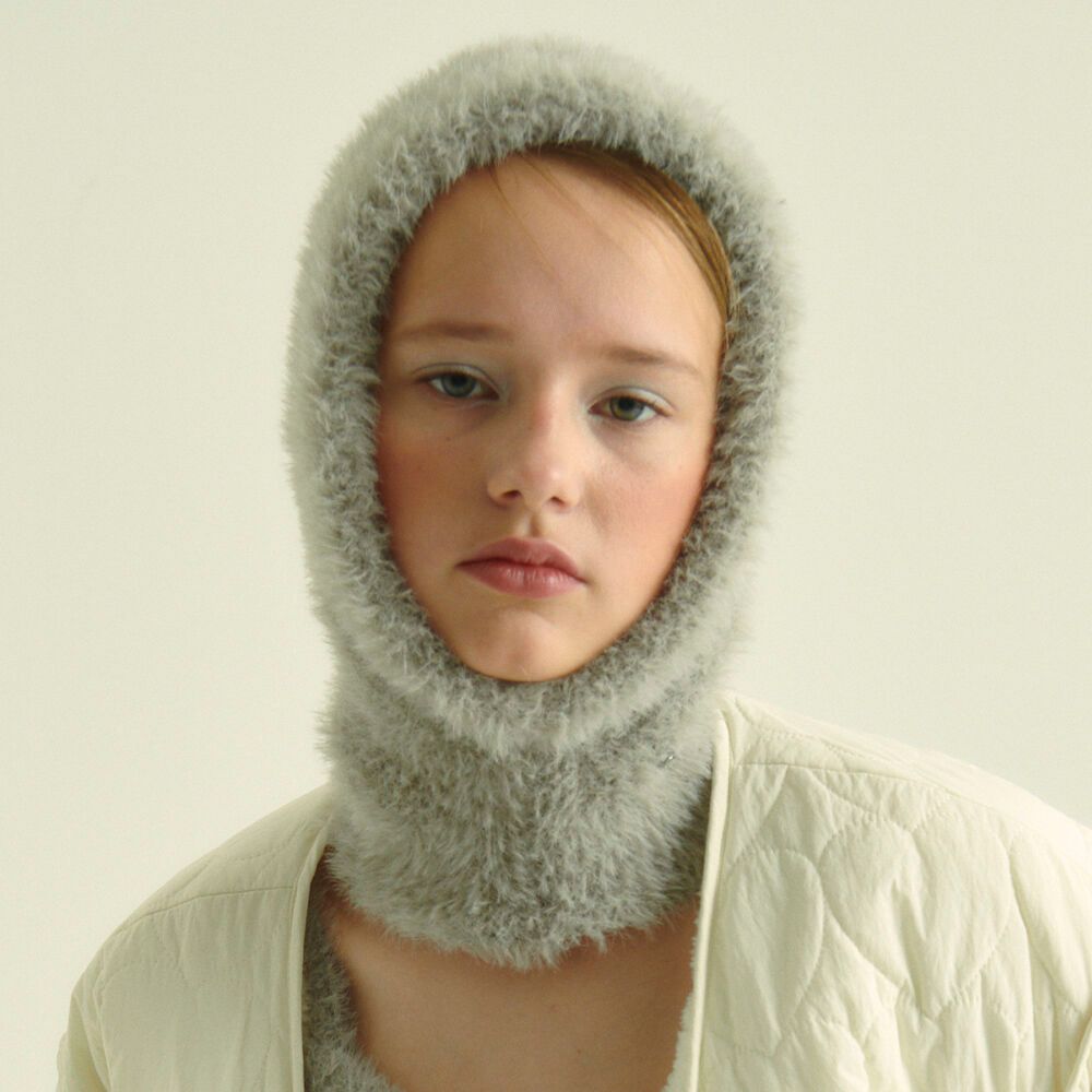FUZZY KNIT BALACLAVA, GREY - 감도 깊은 취향 셀렉트샵 29CM
