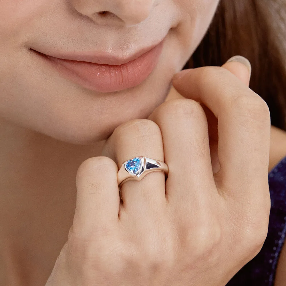 (SILVER925) Twinkle Heart Cubic Ring CR1816 - 감도 깊은 취향 셀렉트샵 29CM