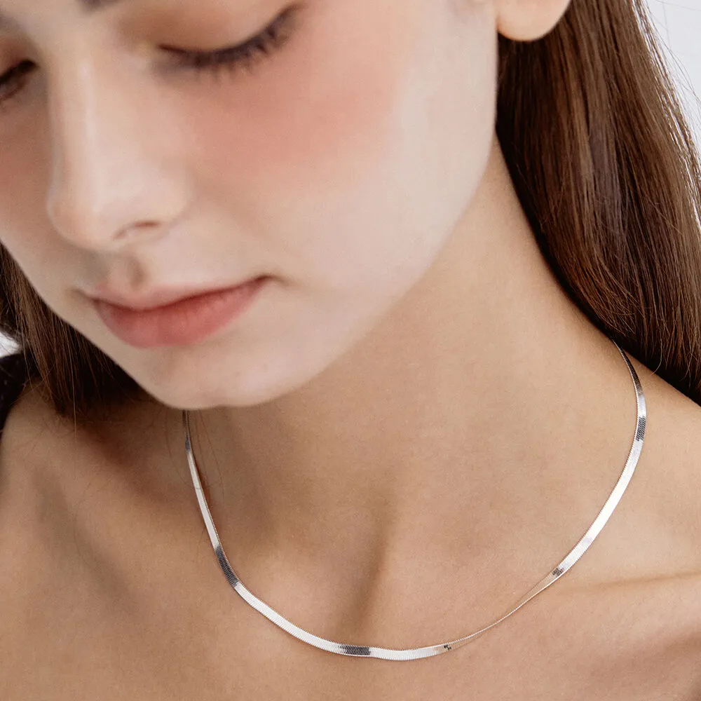 (SILVER925) Flat bold Snake Chain Necklace NZ2038 - 감도 깊은 취향 셀렉트샵 29CM