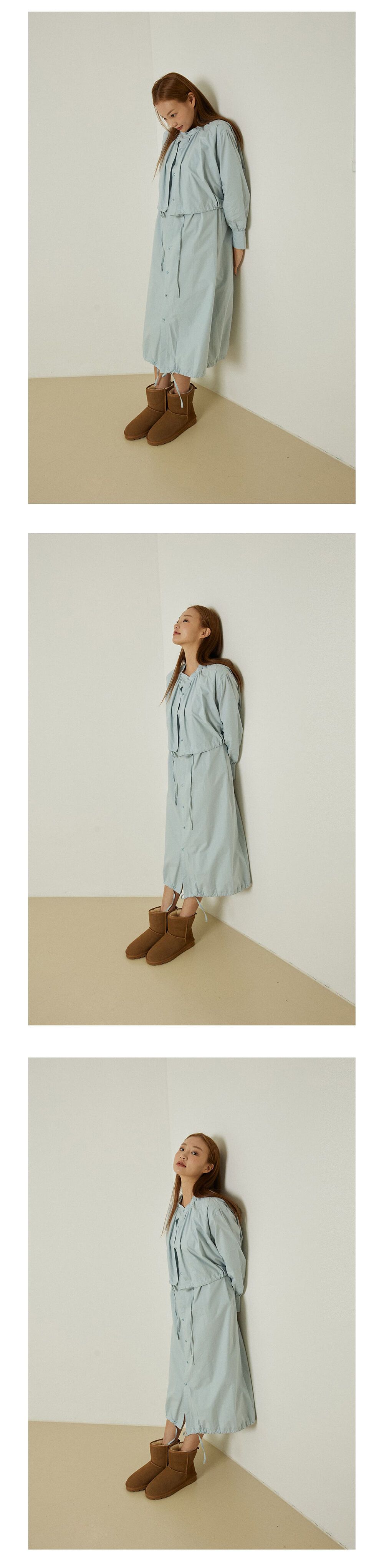 Cresent shirt one-piece (sky blue) - 감도 깊은 취향 셀렉트샵 29CM