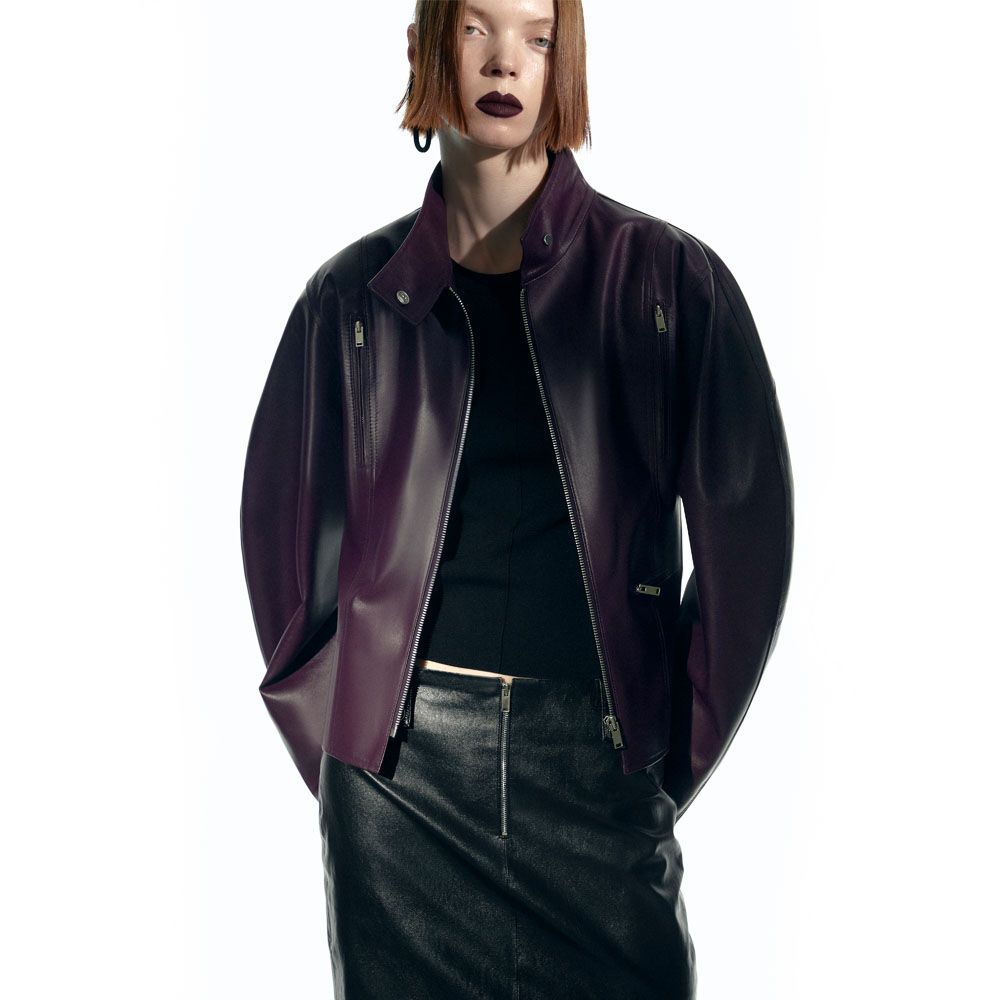 [QUERY] SIGNATURE LEATHER JACKET PURPLE - 감도 깊은 취향 셀렉트샵 29CM